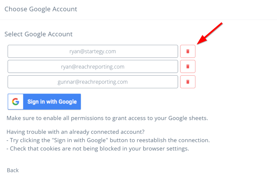 Troubleshooting Google Sheets Connection