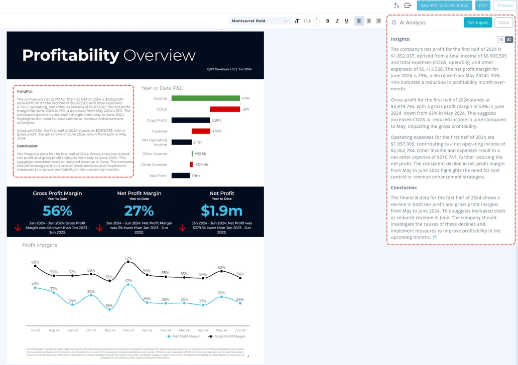 AI Enhanced Reporting