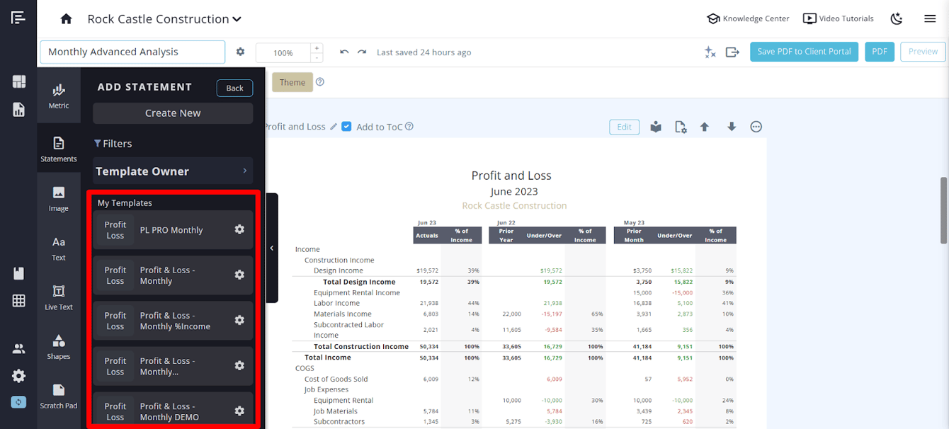 Using Statements in Reach Reporting
